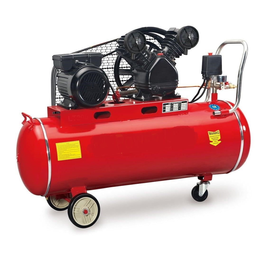 100L Mastercraft Air Compressor V-Type (Red) — Takla Trading
